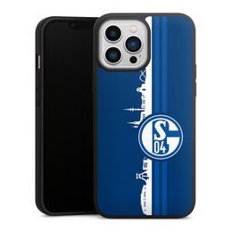 DeinDesign iPhone 13 Pro Max Handy Premium Silikon H&uuml;lle Handyh&uuml;lle schwarz Case Official Licensed Product Skyline Fc Schalke 04 Silikon Premium Case