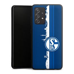 DeinDesign Galaxy A52s 5G Handy Premium Silikon H&uuml;lle Handyh&uuml;lle schwarz Case Official Licensed Product Skyline Fc Schalke 04 Silikon Premium Case