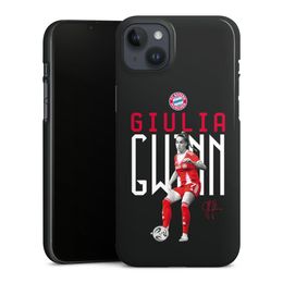 DeinDesign iPhone 14 Plus Handy Premium Case Smartphone Handyh&uuml;lle Schutzh&uuml;lle gl&auml;nzend Fc Bayern M&uuml;nchen Official Licensed Product Giulia Gwinn Premium Case