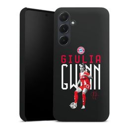 DeinDesign Galaxy A55 5G Handy Premium Case Smartphone Handyh&uuml;lle Schutzh&uuml;lle gl&auml;nzend Fc Bayern M&uuml;nchen Official Licensed Product Giulia Gwinn Premium Case
