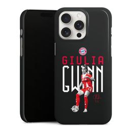 DeinDesign iPhone 15 Pro Max Handy Premium Case Smartphone Handyh&uuml;lle Schutzh&uuml;lle gl&auml;nzend Fc Bayern M&uuml;nchen Official Licensed Product Giulia Gwinn Premium Case