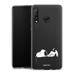 DeinDesign Huawei P30 Lite Handy Silikon H&uuml;lle Case transparent Handyh&uuml;lle Official Licensed Product Snoopy Peanuts Silikon Case