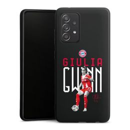 DeinDesign Galaxy A52s 5G Handy Premium Silikon H&uuml;lle Handyh&uuml;lle schwarz Case Fc Bayern M&uuml;nchen Official Licensed Product Giulia Gwinn Silikon Premium Case