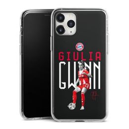 DeinDesign iPhone 11 Pro Max Handy Silikon H&uuml;lle Case transparent Handyh&uuml;lle Fc Bayern M&uuml;nchen Official Licensed Product Giulia Gwinn Silikon Case