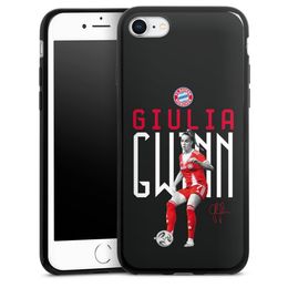 DeinDesign iPhone SE (2020) Handy Slim Case extra d&uuml;nn Silikon Handyh&uuml;lle schwarz H&uuml;lle Fc Bayern M&uuml;nchen Giulia Gwinn Official Licensed Product Silikon Slim 