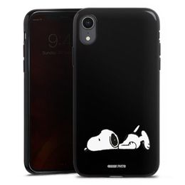DeinDesign iPhone Xr Handy Silikon H&uuml;lle Case schwarz Handyh&uuml;lle Official Licensed Product Snoopy Peanuts