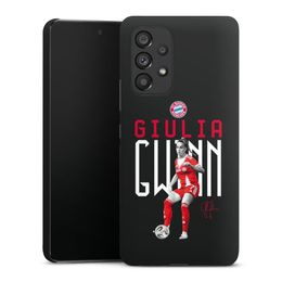 DeinDesign Galaxy A53 5G Handy Premium Case Smartphone Handyh&uuml;lle Schutzh&uuml;lle gl&auml;nzend Fc Bayern M&uuml;nchen Giulia Gwinn Official Licensed Product Premium Case