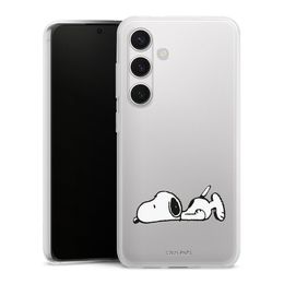 DeinDesign Galaxy S24 Handy Silikon H&uuml;lle Case transparent Handyh&uuml;lle Official Licensed Product Snoopy Peanuts Silikon Case