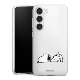 DeinDesign Galaxy S23 Handy Silikon H&uuml;lle Case transparent Handyh&uuml;lle Official Licensed Product Snoopy Peanuts Silikon Case