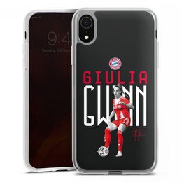 DeinDesign iPhone Xr Handy Silikon H&uuml;lle Case transparent Handyh&uuml;lle Fc Bayern M&uuml;nchen Official Licensed Product Giulia Gwinn Silikon Case