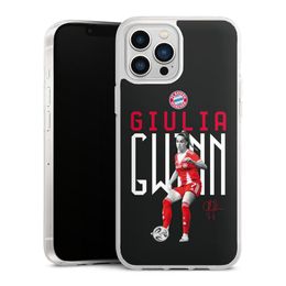 DeinDesign iPhone 13 Pro Max Handy Silikon H&uuml;lle Case transparent Handyh&uuml;lle Fc Bayern M&uuml;nchen Official Licensed Product Giulia Gwinn Silikon Case