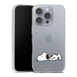DeinDesign iPhone 16 Pro Handy Silikon H&uuml;lle Case transparent Handyh&uuml;lle Official Licensed Product Snoopy Peanuts Silikon Case