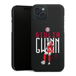DeinDesign iPhone 15 Plus Handy Premium Case Smartphone Handyh&uuml;lle Schutzh&uuml;lle matt Fc Bayern M&uuml;nchen Official Licensed Product Giulia Gwinn Premium Case