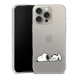 DeinDesign iPhone 16 Pro Max Handy Silikon H&uuml;lle Case transparent Handyh&uuml;lle Official Licensed Product Snoopy Peanuts Silikon Case