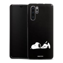 DeinDesign Huawei P30 Pro Handy Silikon H&uuml;lle Case schwarz Handyh&uuml;lle Official Licensed Product Snoopy Peanuts
