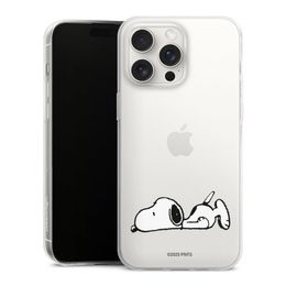 DeinDesign iPhone 15 Pro Max Handy Silikon H&uuml;lle Case transparent Handyh&uuml;lle Official Licensed Product Snoopy Peanuts Silikon Case