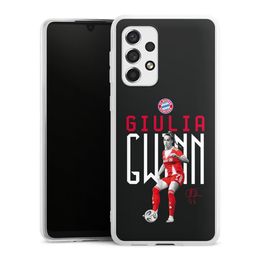 DeinDesign Galaxy A33 5G Handy Silikon H&uuml;lle Case transparent Handyh&uuml;lle Fc Bayern M&uuml;nchen Giulia Gwinn Official Licensed Product Silikon Case