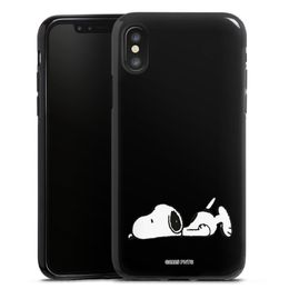 DeinDesign iPhone X Handy Silikon H&uuml;lle Case schwarz Handyh&uuml;lle Official Licensed Product Snoopy Peanuts