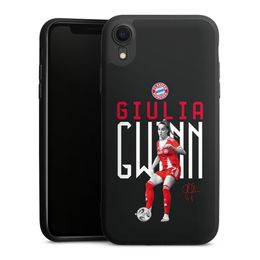DeinDesign iPhone Xr Handy Premium Silikon H&uuml;lle Handyh&uuml;lle schwarz Case Fc Bayern M&uuml;nchen Official Licensed Product Giulia Gwinn Silikon Premium Case