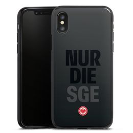 DeinDesign iPhone X Handy Silikon H&uuml;lle Case schwarz Handyh&uuml;lle Eintracht Frankfurt Sge Official Licensed Product