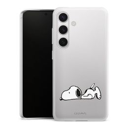 DeinDesign Galaxy S24 Handy Slim Case Silikon Handyh&uuml;lle transparent H&uuml;lle extra d&uuml;nn Official Licensed Product Snoopy Peanuts Silikon Slim Case