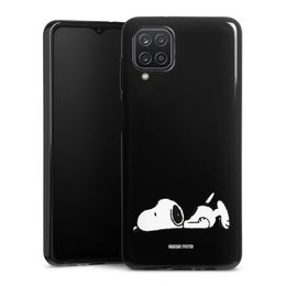 DeinDesign Galaxy A12 Handy Silikon H&uuml;lle Case schwarz Handyh&uuml;lle Peanuts Snoopy Official Licensed Product