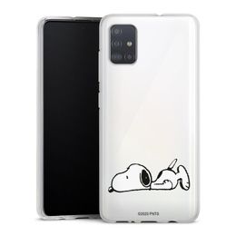 DeinDesign Galaxy A51 Handy Silikon H&uuml;lle Case transparent Handyh&uuml;lle Official Licensed Product Snoopy Peanuts Silikon Case