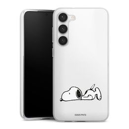 DeinDesign Galaxy S23+ Handy Silikon H&uuml;lle Case transparent Handyh&uuml;lle Official Licensed Product Snoopy Peanuts Silikon Case