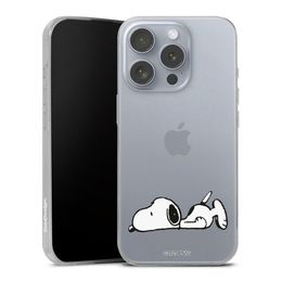 DeinDesign iPhone 16 Pro Handy Slim Case Silikon Handyh&uuml;lle transparent H&uuml;lle extra d&uuml;nn Official Licensed Product Snoopy Peanuts Silikon Slim Case