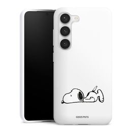 DeinDesign Galaxy S23 Handy Silikon H&uuml;lle Case wei&szlig; Handyh&uuml;lle Official Licensed Product Snoopy Peanuts Silikon Case