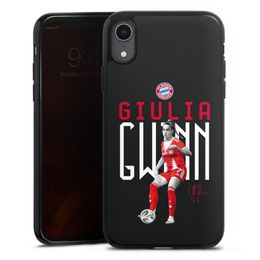 DeinDesign iPhone Xr Handy Silikon H&uuml;lle Case schwarz Handyh&uuml;lle Fc Bayern M&uuml;nchen Official Licensed Product Giulia Gwinn