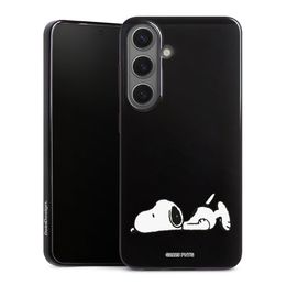 DeinDesign Galaxy S25 Handy Slim Case extra d&uuml;nn Silikon Handyh&uuml;lle schwarz H&uuml;lle Official Licensed Product Snoopy Peanuts Silikon Slim Case