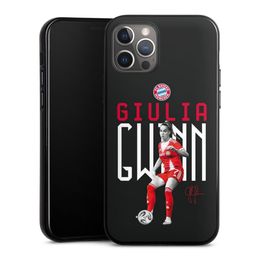 DeinDesign iPhone 12 Pro Handy Silikon H&uuml;lle Case schwarz Handyh&uuml;lle Fc Bayern M&uuml;nchen Giulia Gwinn Official Licensed Product