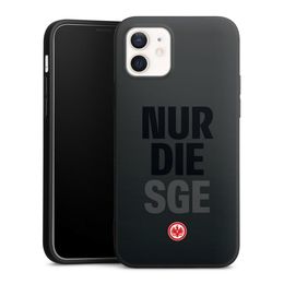 DeinDesign iPhone 12 Handy Premium Silikon H&uuml;lle Handyh&uuml;lle schwarz Case Eintracht Frankfurt Sge Official Licensed Product Silikon Premium Case