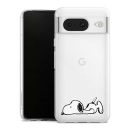 DeinDesign Google Pixel 8 Handy Silikon H&uuml;lle Case transparent Handyh&uuml;lle Official Licensed Product Snoopy Peanuts Silikon Case