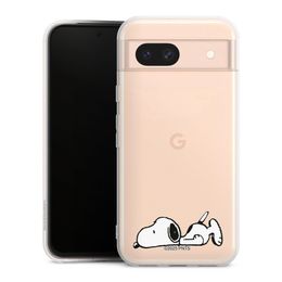 DeinDesign Google Pixel 8a Handy Silikon H&uuml;lle Case transparent Handyh&uuml;lle Official Licensed Product Snoopy Peanuts Silikon Case