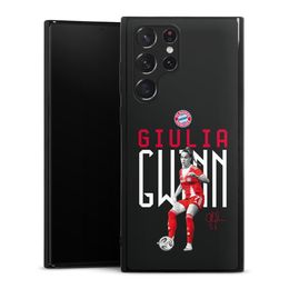 DeinDesign Galaxy S22 Ultra Handy Silikon H&uuml;lle Case schwarz Handyh&uuml;lle Fc Bayern M&uuml;nchen Official Licensed Product Giulia Gwinn