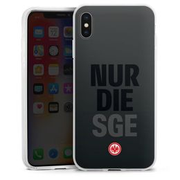 DeinDesign iPhone Xs Max Handy Silikon H&uuml;lle Case transparent Handyh&uuml;lle Eintracht Frankfurt Sge Official Licensed Product Silikon Case
