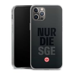 DeinDesign iPhone 12 Pro Max Handy Silikon H&uuml;lle Case transparent Handyh&uuml;lle Sge Eintracht Frankfurt Official Licensed Product Silikon Case