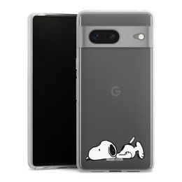 DeinDesign Google Pixel 7 Handy Silikon H&uuml;lle Case transparent Handyh&uuml;lle Official Licensed Product Snoopy Peanuts Silikon Case