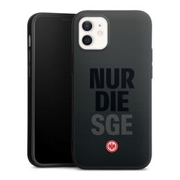 DeinDesign iPhone 12 mini Handy Premium Silikon H&uuml;lle Handyh&uuml;lle schwarz Case Eintracht Frankfurt Sge Official Licensed Product Silikon Premium Case