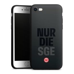 DeinDesign iPhone SE (2020) Handy Premium Silikon H&uuml;lle Handyh&uuml;lle schwarz Case Sge Eintracht Frankfurt Official Licensed Product Silikon Premium Case