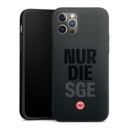 DeinDesign iPhone 12 Pro Handy Premium Silikon H&uuml;lle Handyh&uuml;lle schwarz Case Eintracht Frankfurt Sge Official Licensed Product Silikon Premium Case