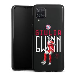 DeinDesign Galaxy A12 Handy Silikon H&uuml;lle Case schwarz Handyh&uuml;lle Fc Bayern M&uuml;nchen Giulia Gwinn Official Licensed Product