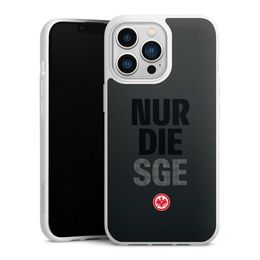 DeinDesign iPhone 13 Pro Handy Silikon H&uuml;lle Case wei&szlig; Handyh&uuml;lle Eintracht Frankfurt Sge Official Licensed Product Silikon Case
