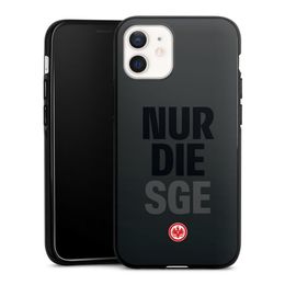 DeinDesign iPhone 12 Handy Silikon H&uuml;lle Case schwarz Handyh&uuml;lle Eintracht Frankfurt Sge Official Licensed Product