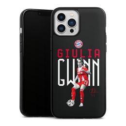 DeinDesign iPhone 13 Pro Max Handy Silikon H&uuml;lle Case schwarz Handyh&uuml;lle Fc Bayern M&uuml;nchen Official Licensed Product Giulia Gwinn