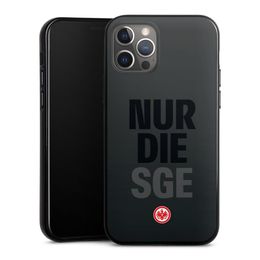 DeinDesign iPhone 12 Pro Handy Silikon H&uuml;lle Case schwarz Handyh&uuml;lle Sge Eintracht Frankfurt Official Licensed Product