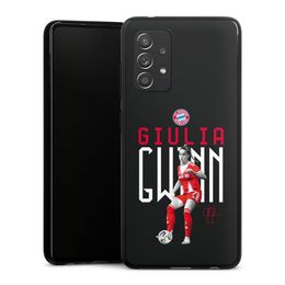 DeinDesign Galaxy A52s 5G Handy Silikon H&uuml;lle Case schwarz Handyh&uuml;lle Fc Bayern M&uuml;nchen Official Licensed Product Giulia Gwinn