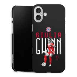 DeinDesign iPhone 16 Plus Handy Premium Case Smartphone Handyh&uuml;lle Schutzh&uuml;lle matt Fc Bayern M&uuml;nchen Official Licensed Product Giulia Gwinn Premium Case